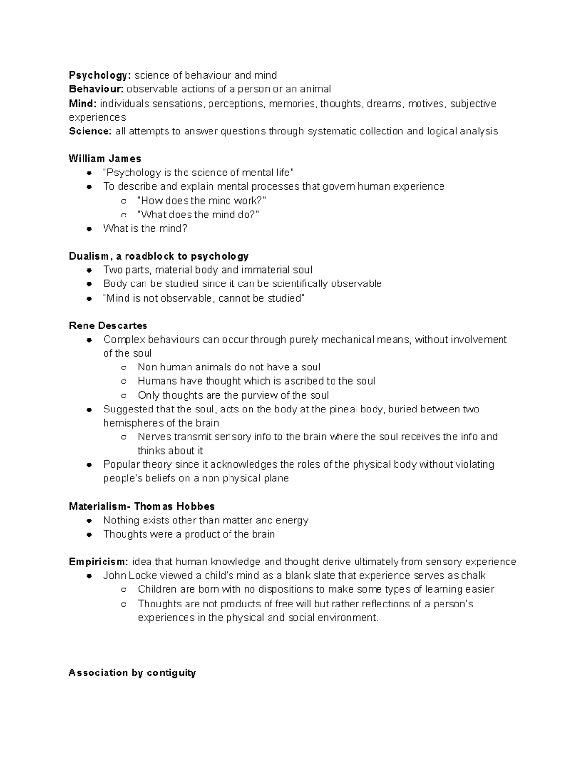 Chapter 1 Lecture - Psychology: science of behaviour and mind Behaviour ...