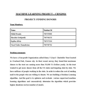 Machine Learning Assignment 3 - CS 5710 Machine Learning ASSIGNMENT 1 ...
