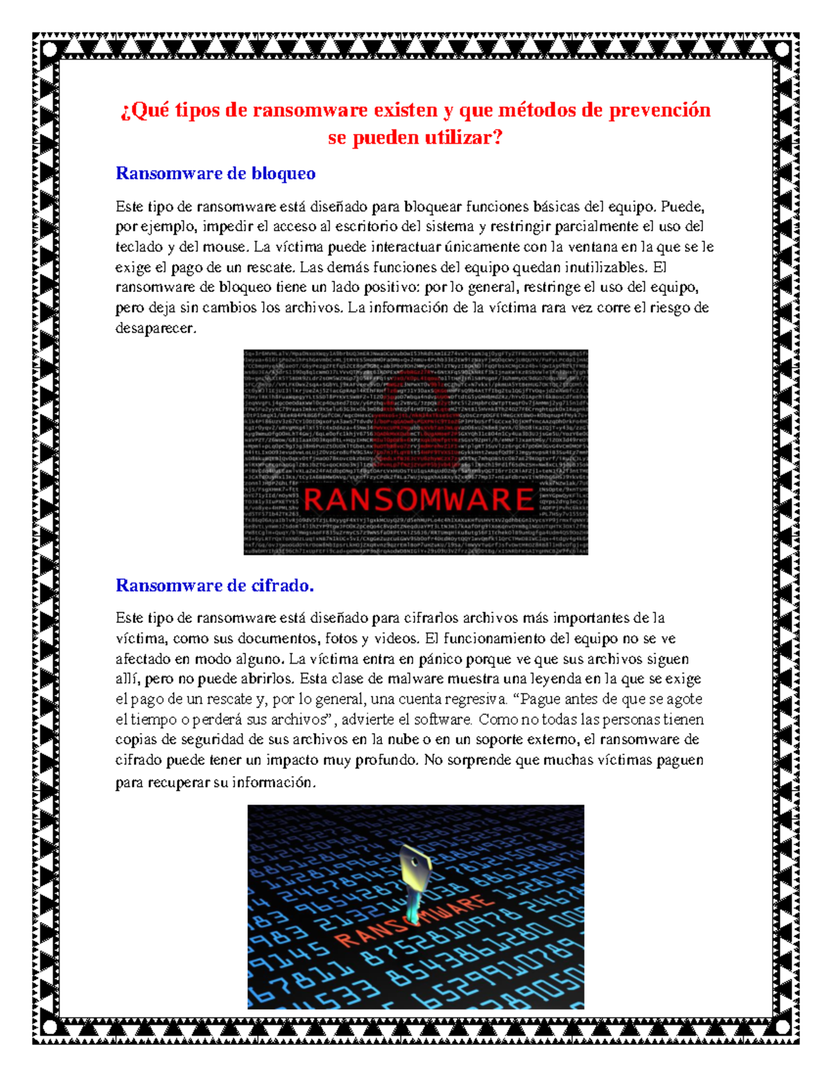Qué tipos de ransomware existen y que métodos de prevención se pueden ...