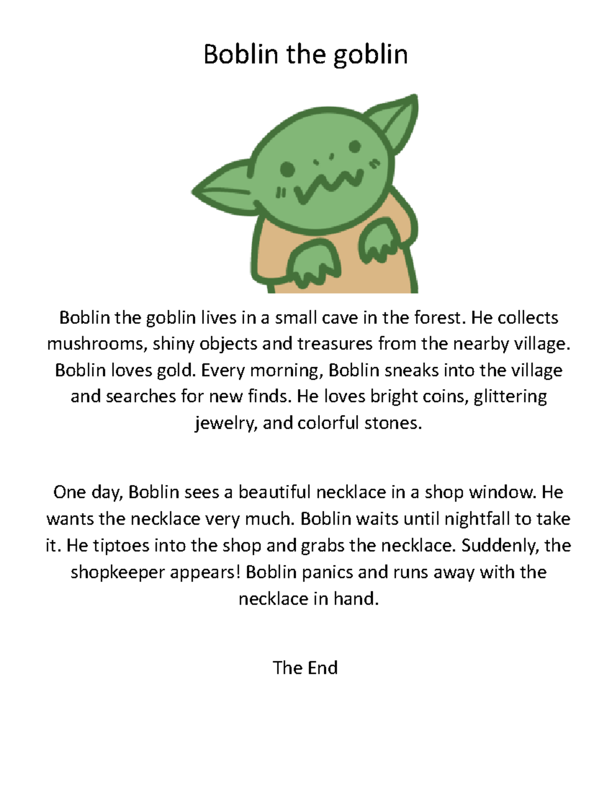 Boblin the goblin - repaso - Boblin the goblin Boblin the goblin lives ...