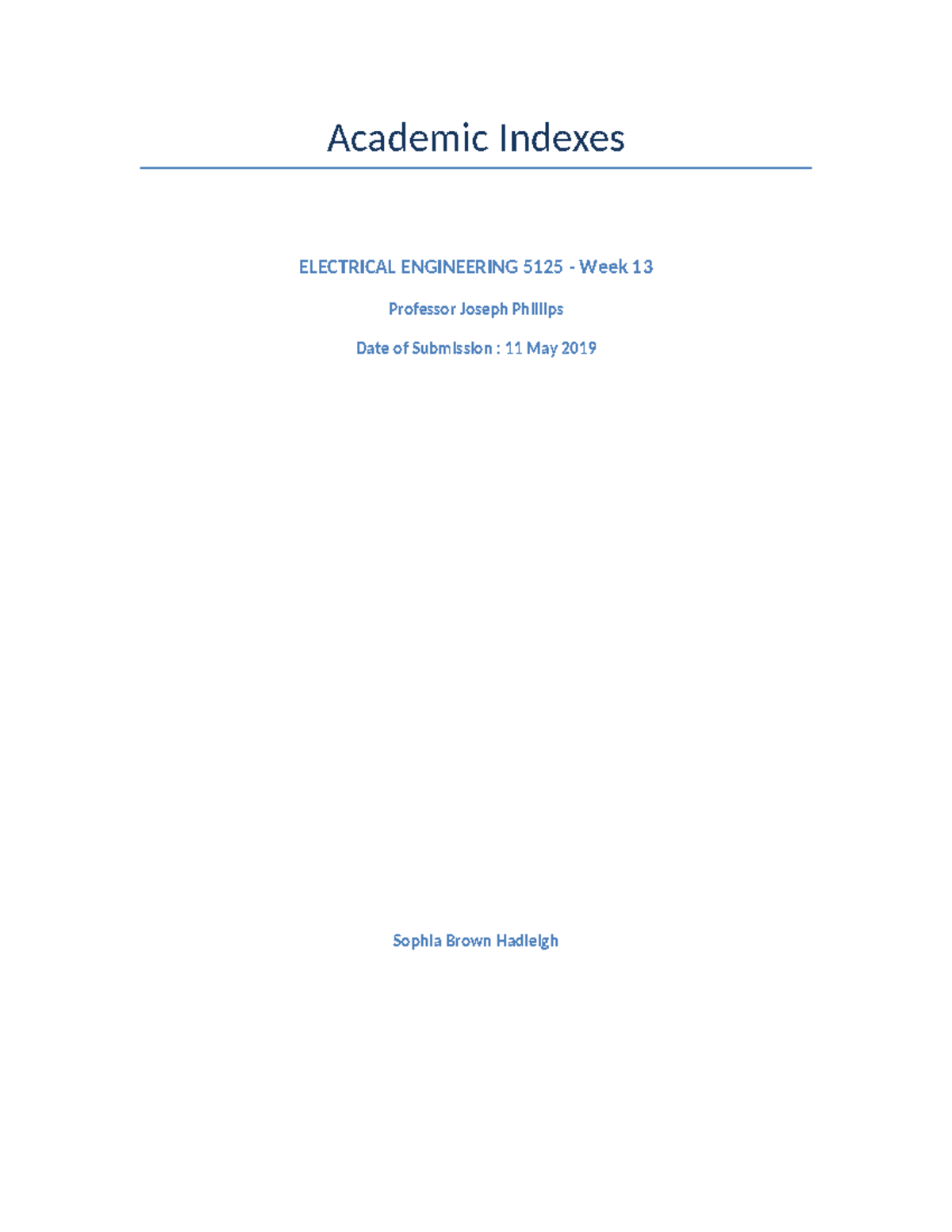 Electrical Engineering-5125-Academic Indexes - Academic Indexes ELECTRICAL ENGINEERING 5125 ...