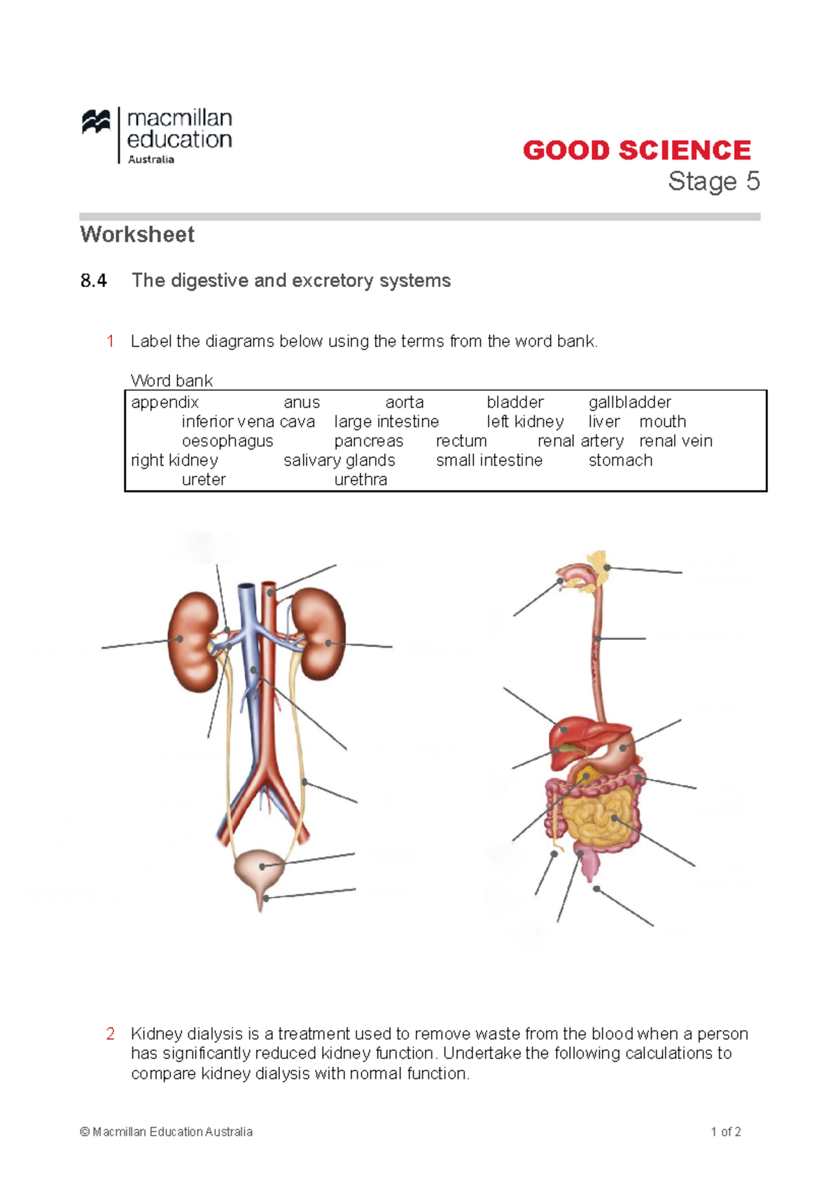 8 4 Good Sci 5 WS - ewffs - GOOD SCIENCE Stage 5 Worksheet 8 The ...