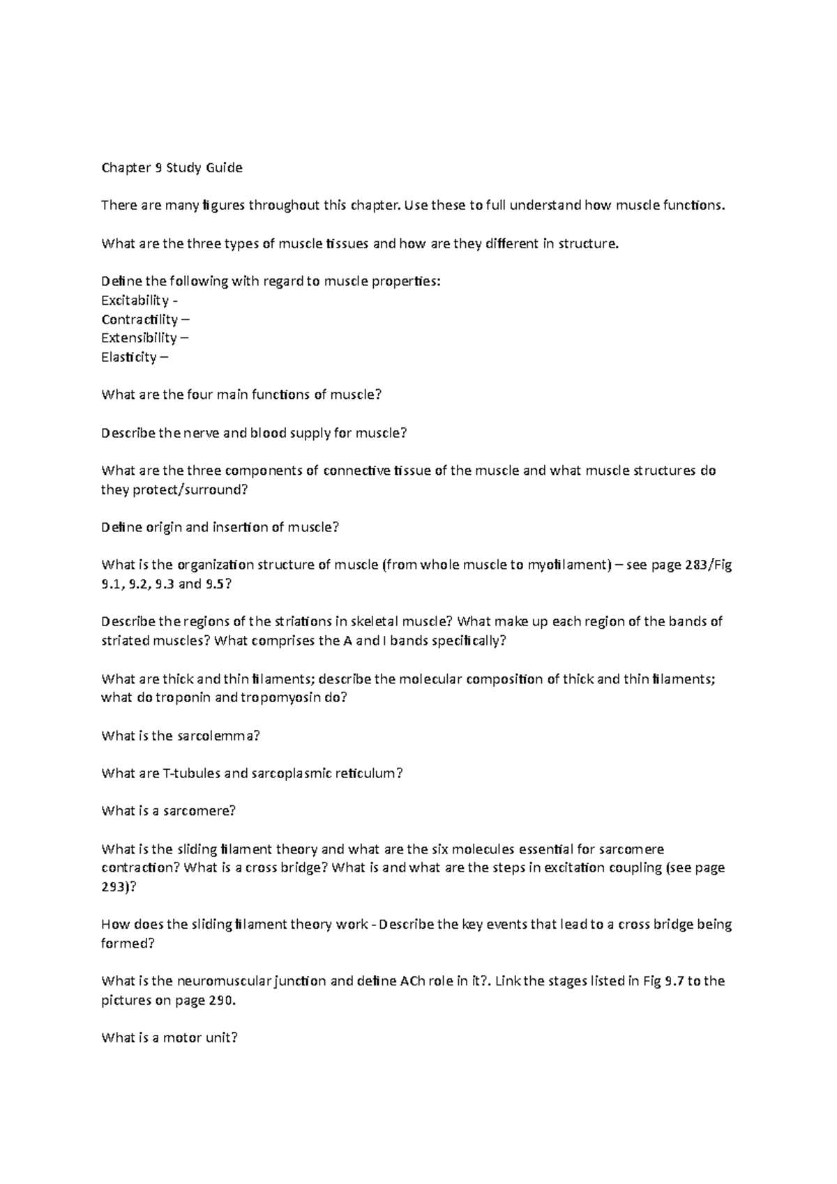 Chapter 9 and 11 Study Guide - Chapter 9 Study Guide There are many ...