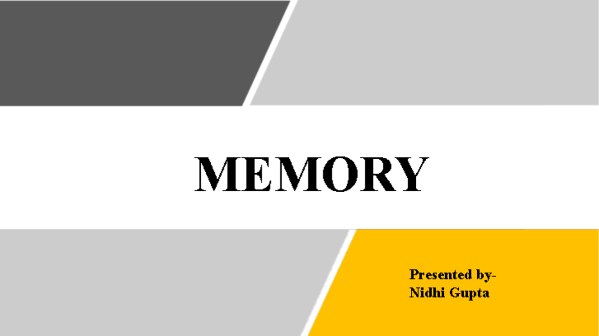 Memory- Models, Retrieval (Recall and Recognition), Flashbulb Memories ...