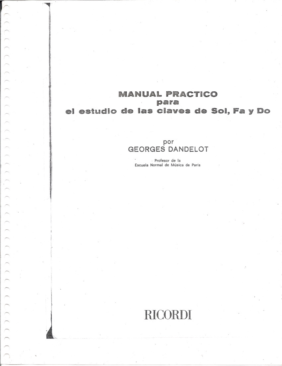 Dandelot Claves ( Hablado) - Apreciación musical - Studocu