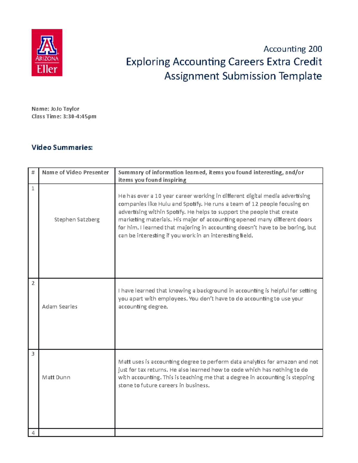 Exploring Accounting Careers Extra Credit Assignment submission ...
