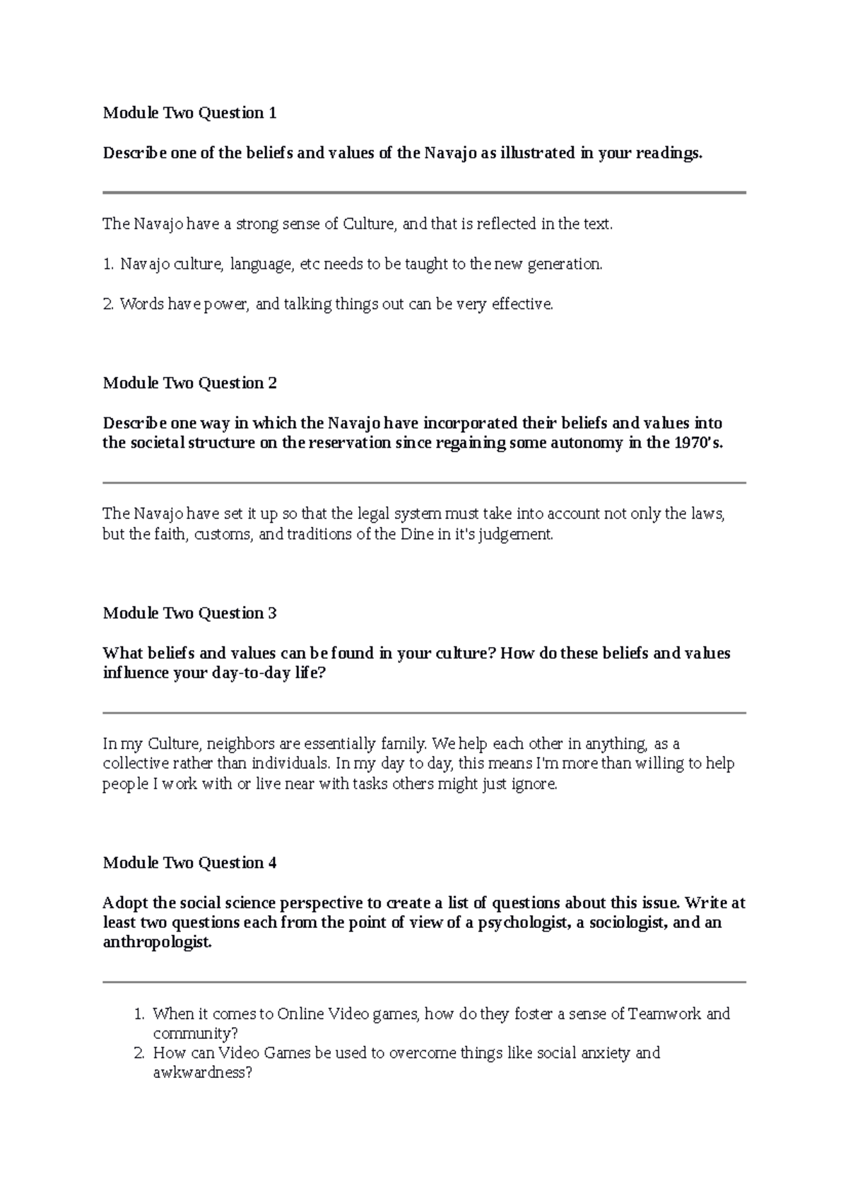 Joshua Lakin SCS 200 Applied Social Sciences - Module Two Question 1 ...