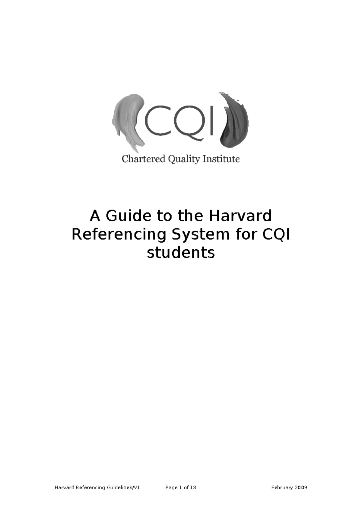 Harvard Referencing System - - Studocu
