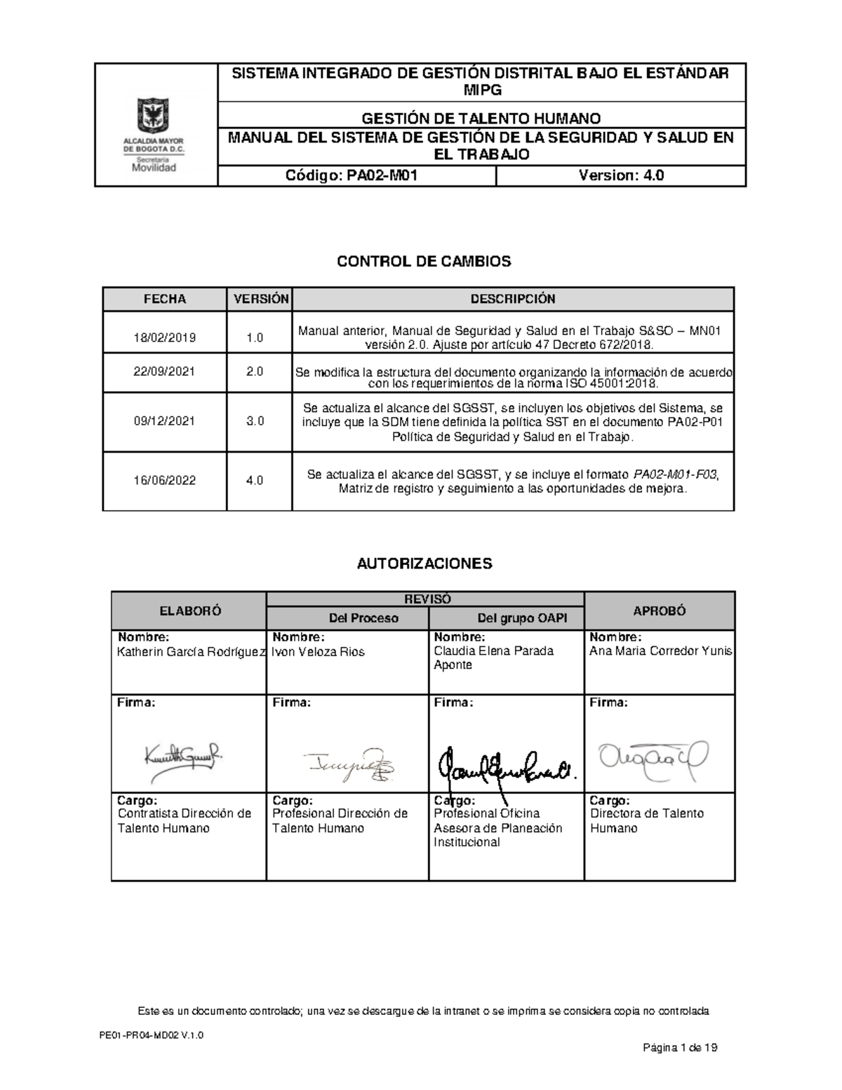 Manual del sistema de gestion de la seguridad v4 - Este es un documento ...