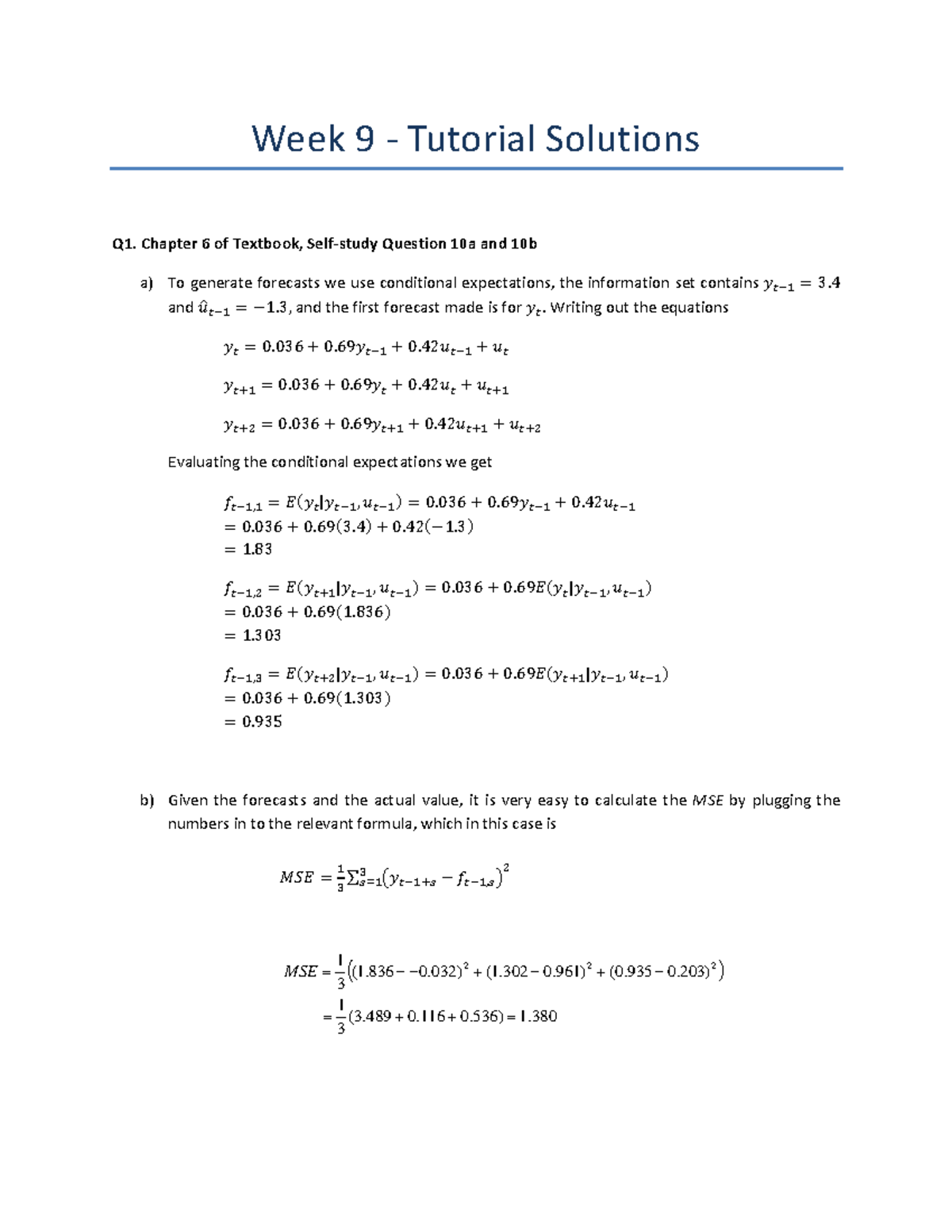 Econ334 s1 2017 week9 tutorial solution - Week 9 - Tutorial Solutions Q1. Chapter 6 of Textbook ...