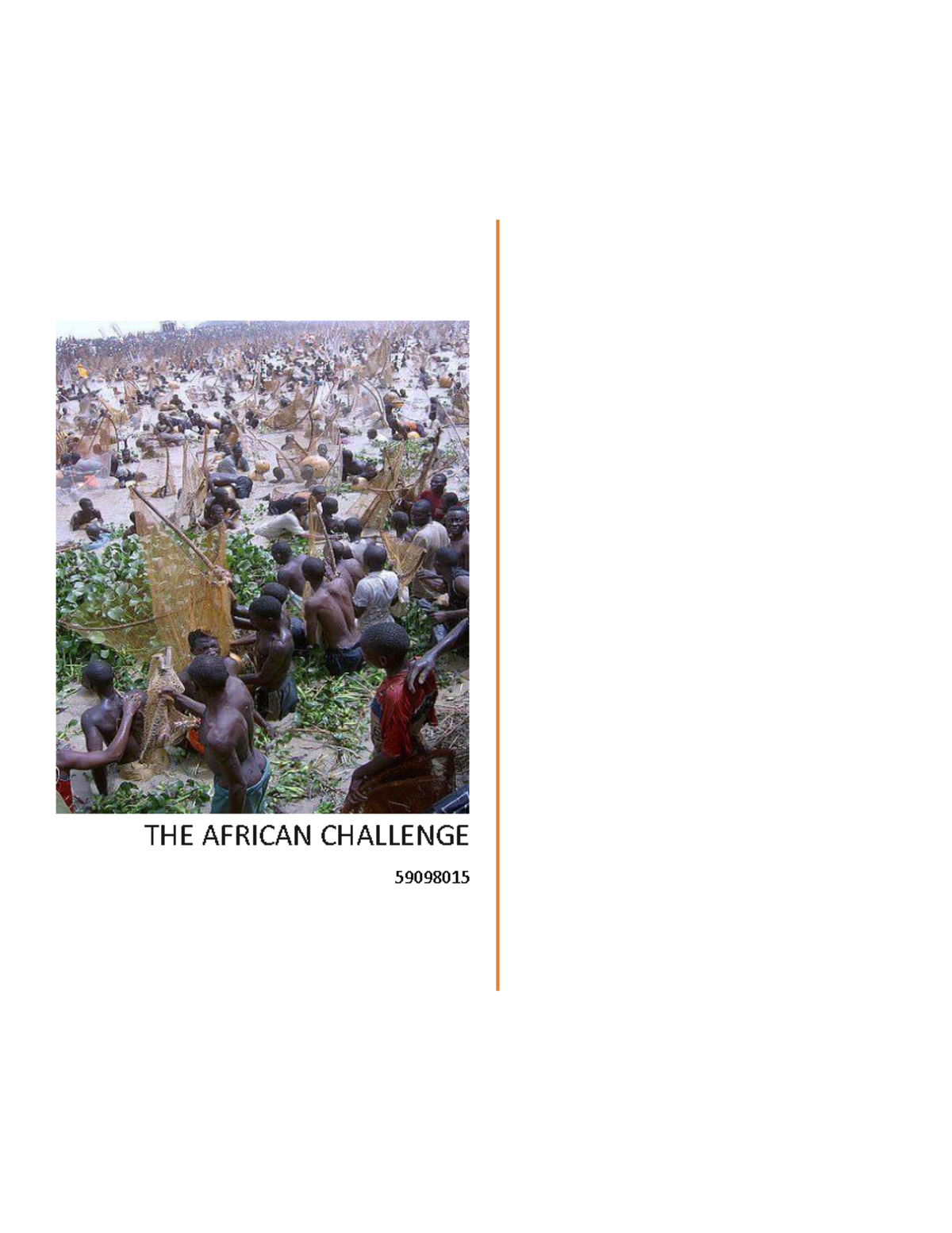 The portfolio-Environmental issues - THE AFRICAN CHALLENGE 59098015 ...