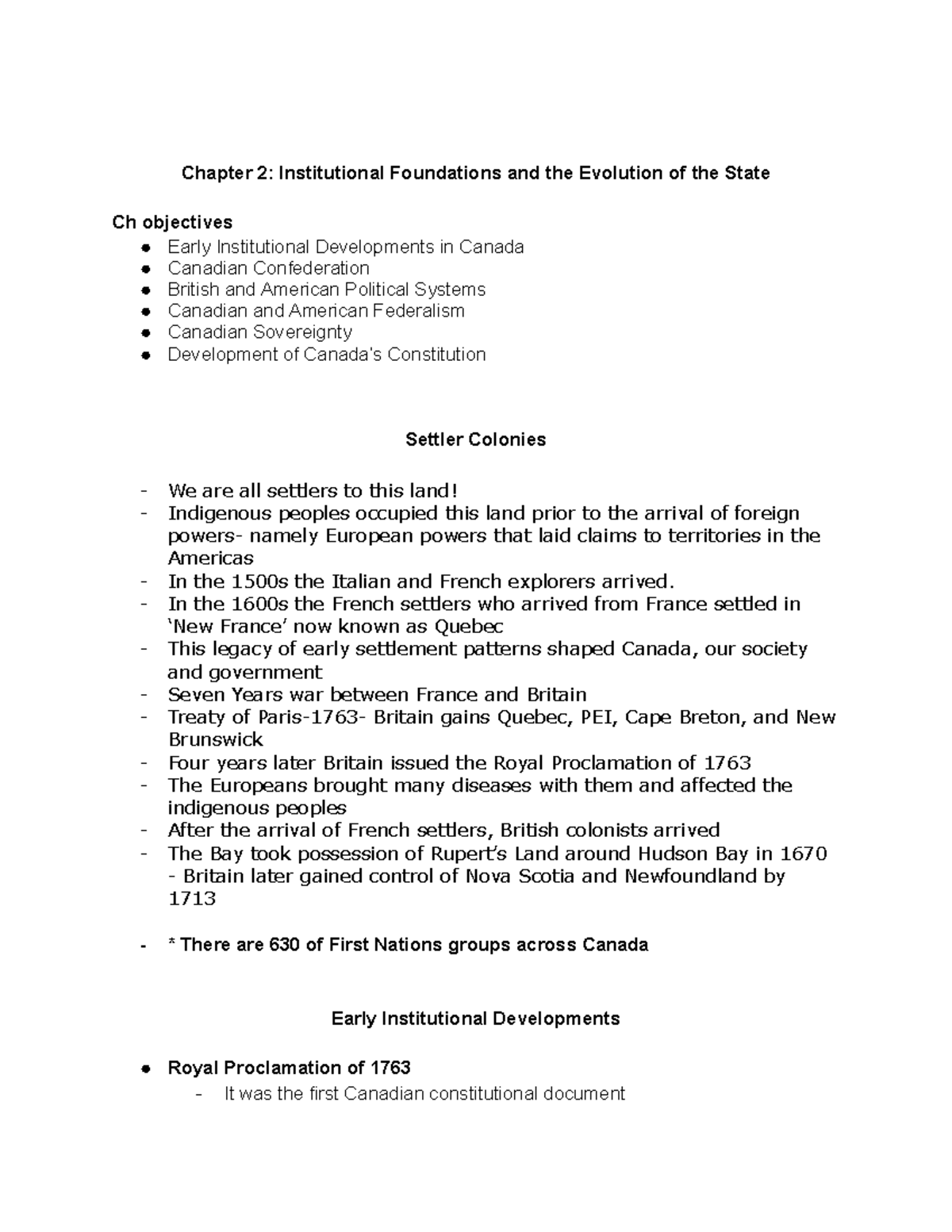 POL101 Lecture 2 - Chapter 2: Institutional Foundations and the ...