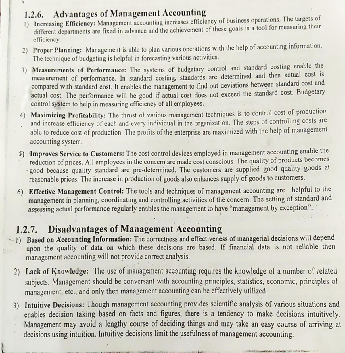 Advantages and disadvantages of Management Accounting - 1.2. Advantages ...
