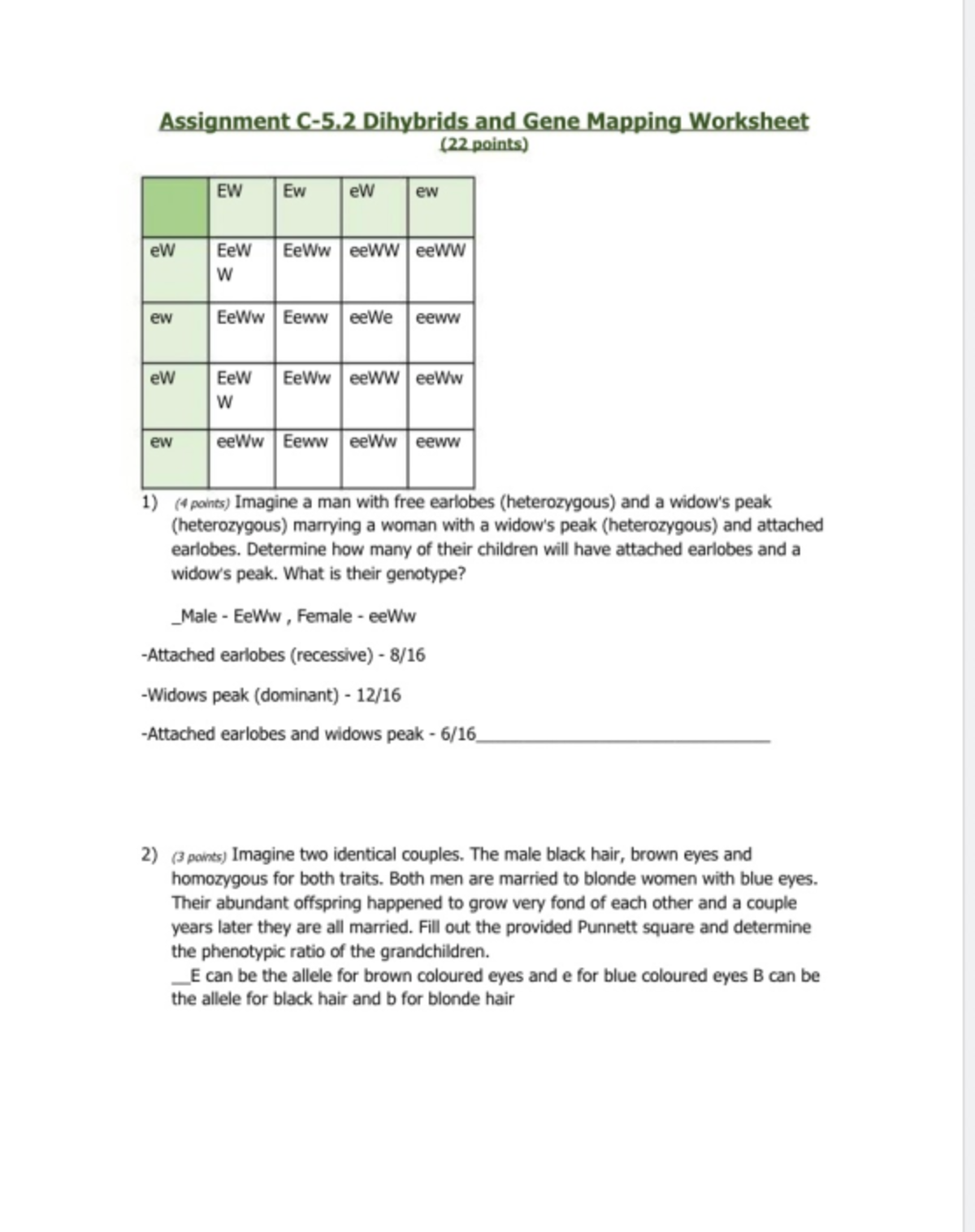 C-5.2 Assignment - Genetic Maps - Karanjot Saini - BIOL 313 - Studocu