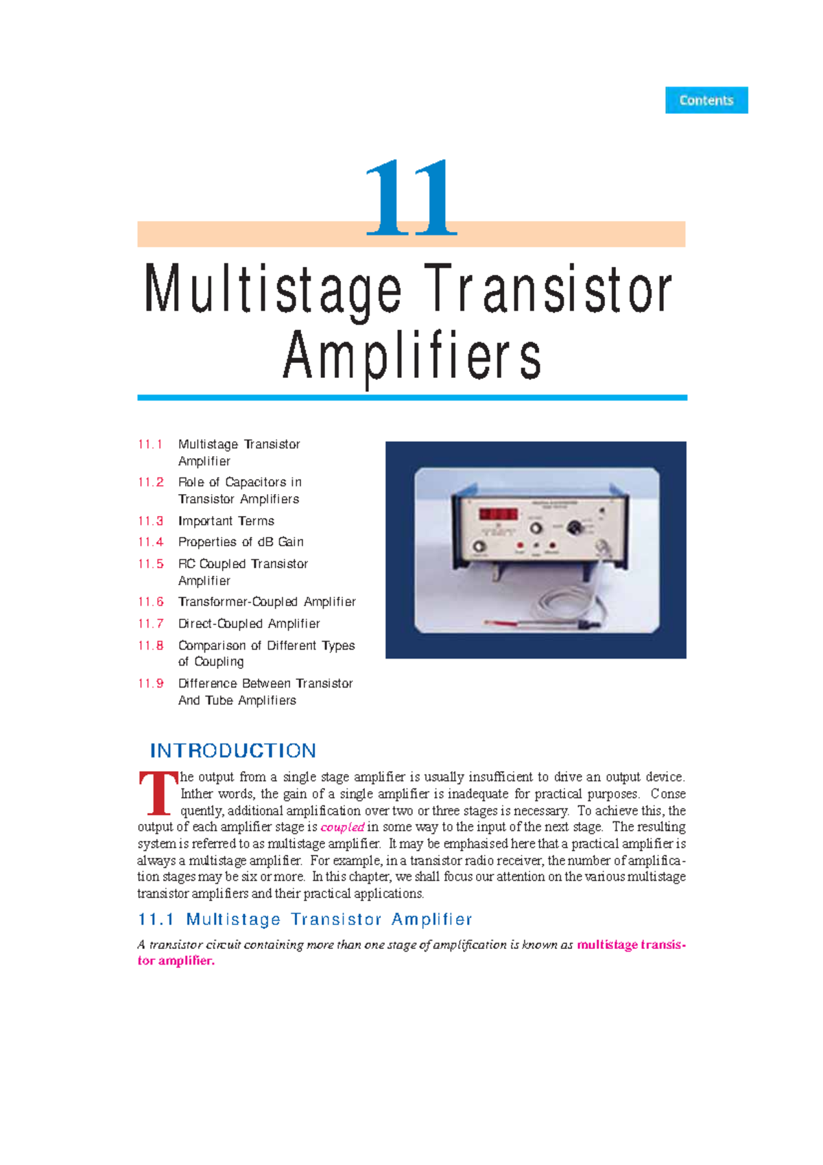 1 Multi Stage AMP 3RD SEM - 280 Principles of Electronics ####### 11 ...
