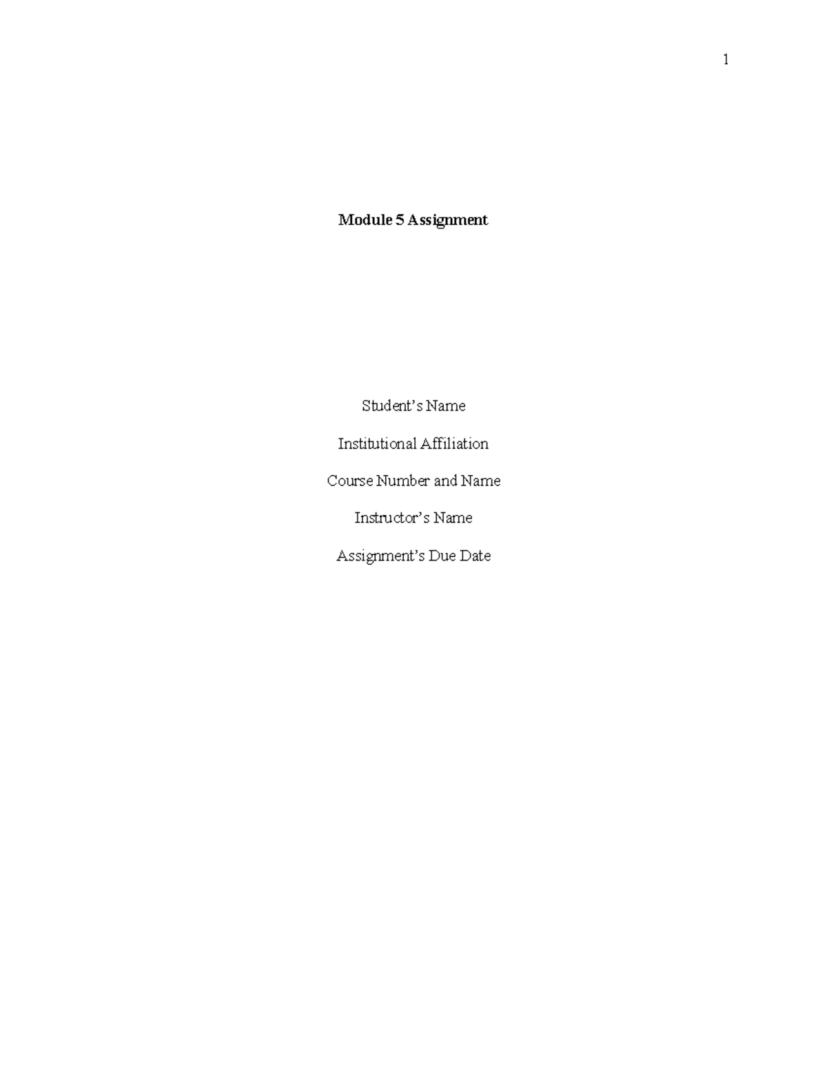 Module 5 Assignment - In this activity, you will describe how using ...