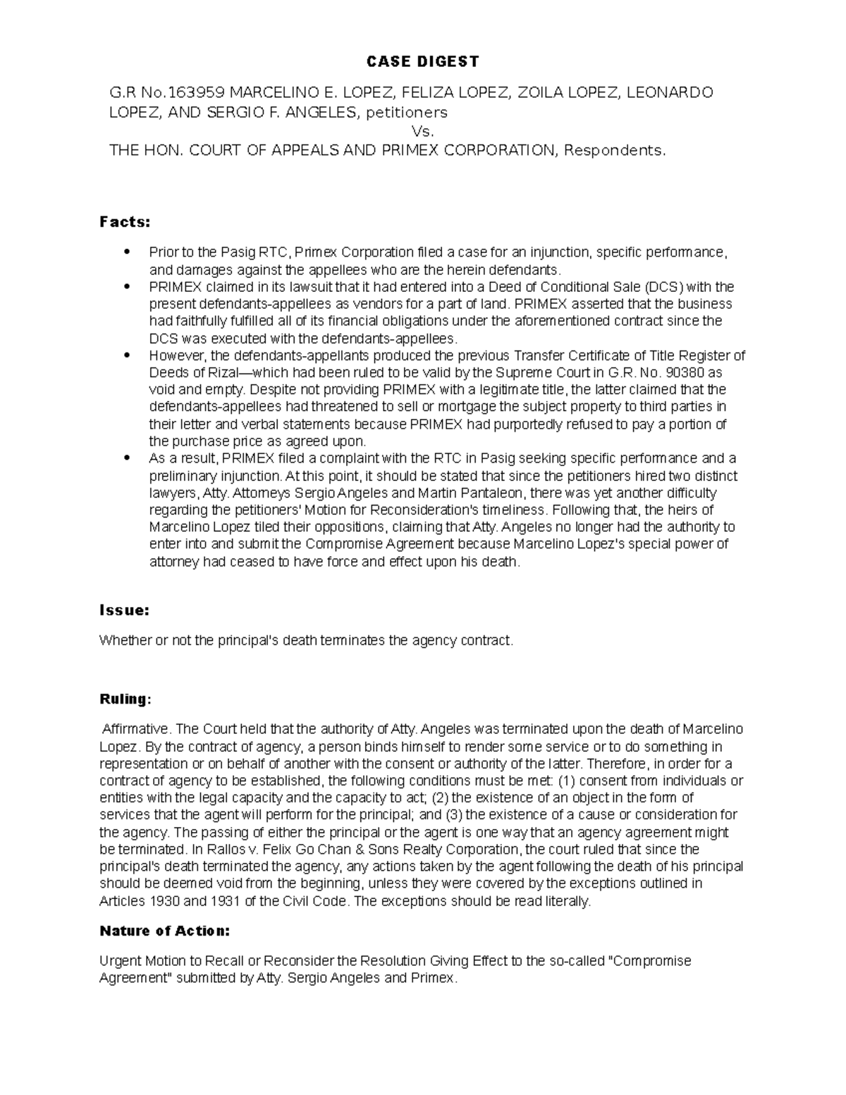 CASE Digest - answers for you to understand a specific topics. - CASE ...