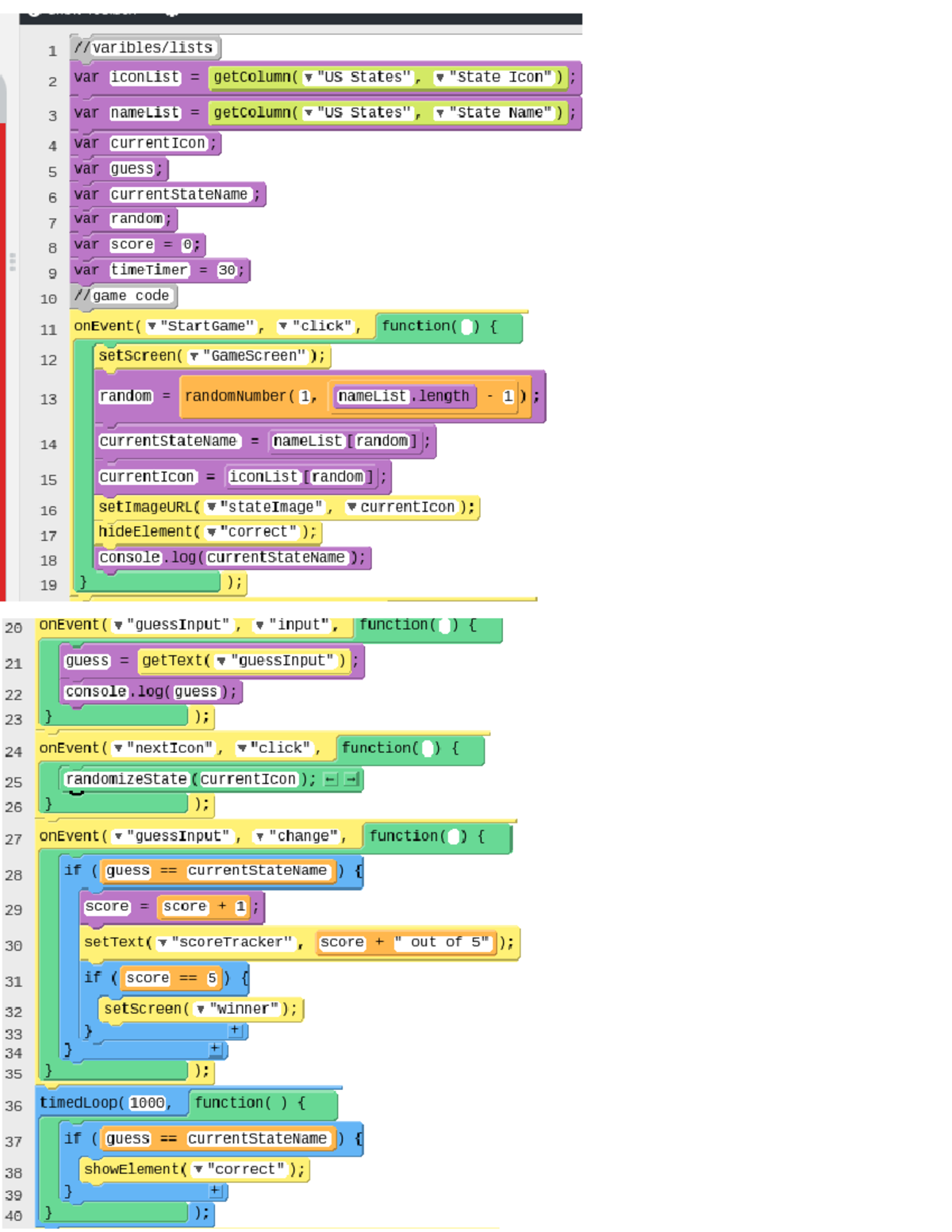 Program code - Code - CIS 112 - Studocu