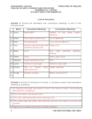 SE- Midterm Examination - Structure of English Midterm Examination Test ...