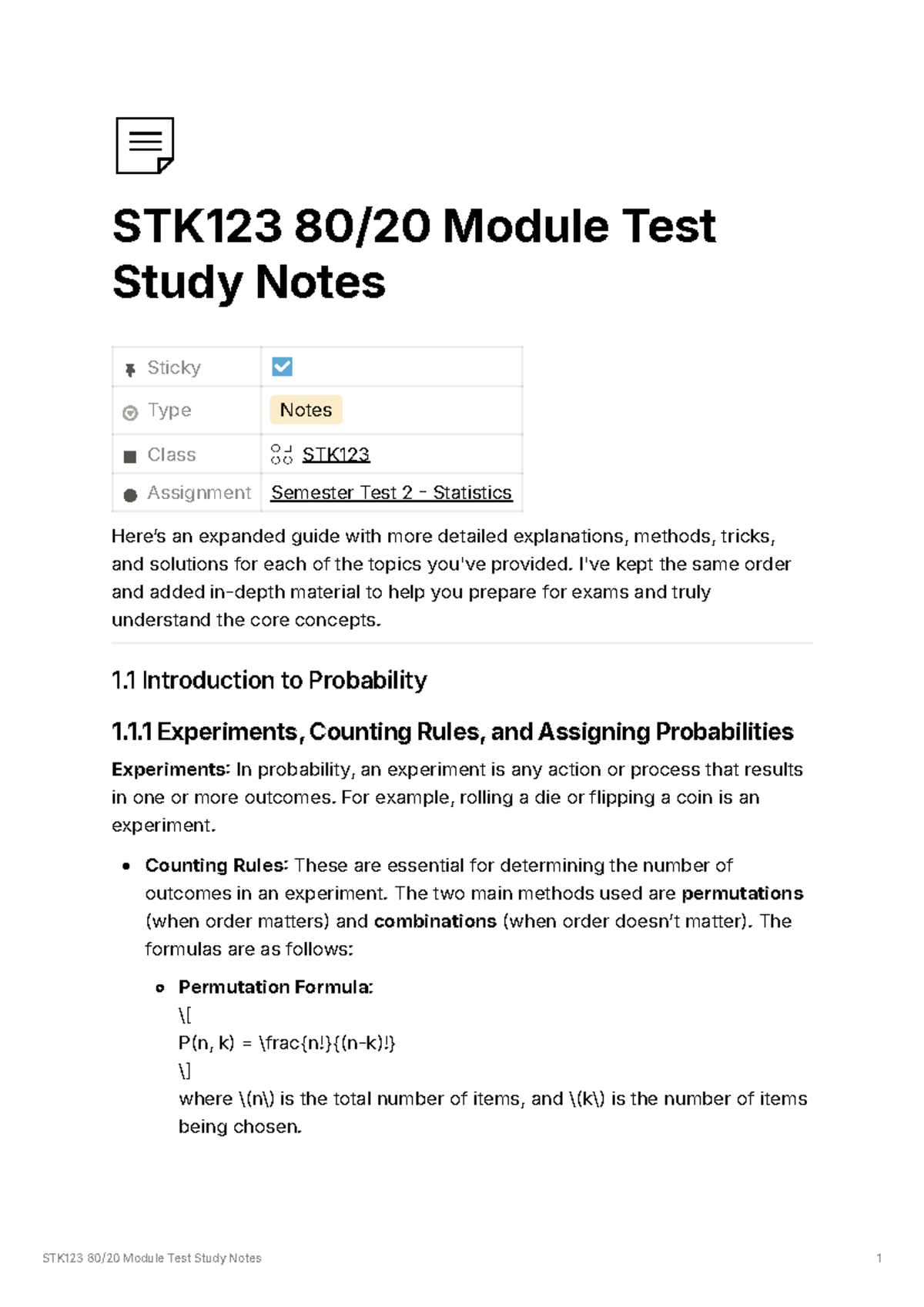 STK123 80/20 Module Test 2 2024 Study Notes - STK123 80/20 Module Test ...