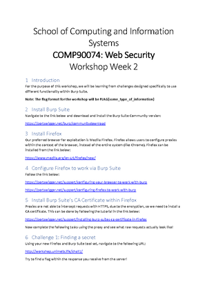 Workshop Week 3 - tutorial 3 - School of Computing and Information ...