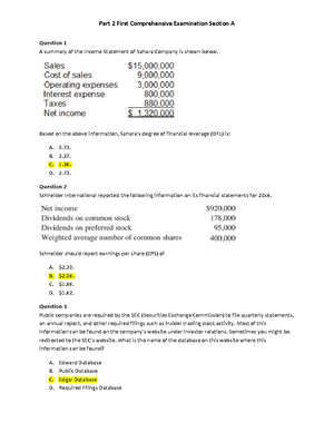 MAS REVIEWER QUESTIONS AND ANSWER KEY - MANAGEMENT ADVISORY SERVICES ...