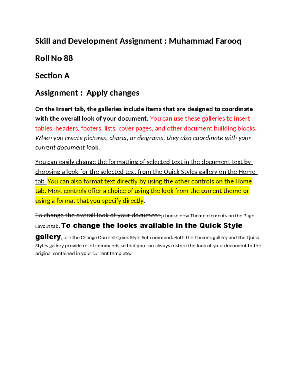 Skill and Develop Muhammad Farooq Roll 88 - Skill and Development Assignment : Muhammad Farooq ...