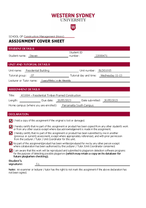 Assignment 3 Report - Assessment Task 3: Report ENGR Construction ...