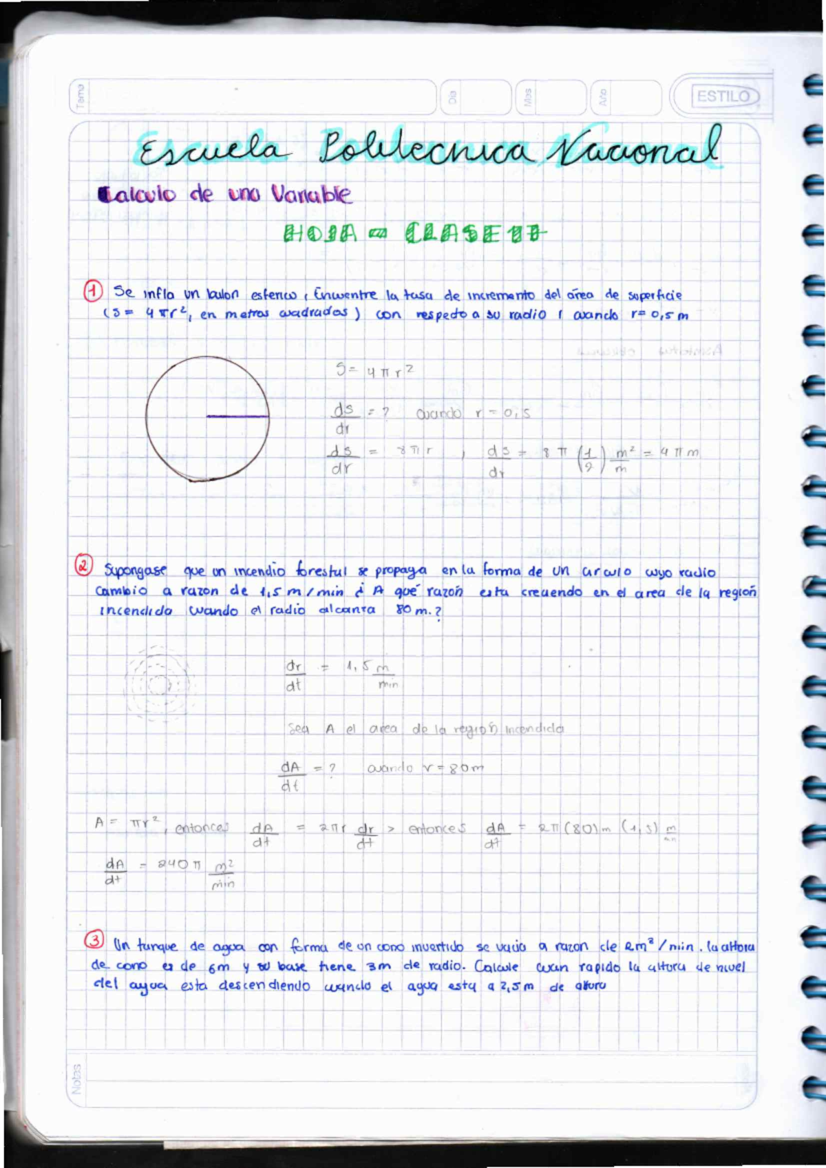 Deber #9 Calculo DE UNA Variable - Cálculo en una Variable - Studocu