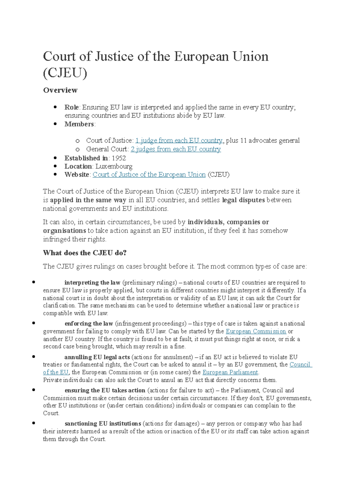 Court of Justice of the European Union - Court of Justice of the ...
