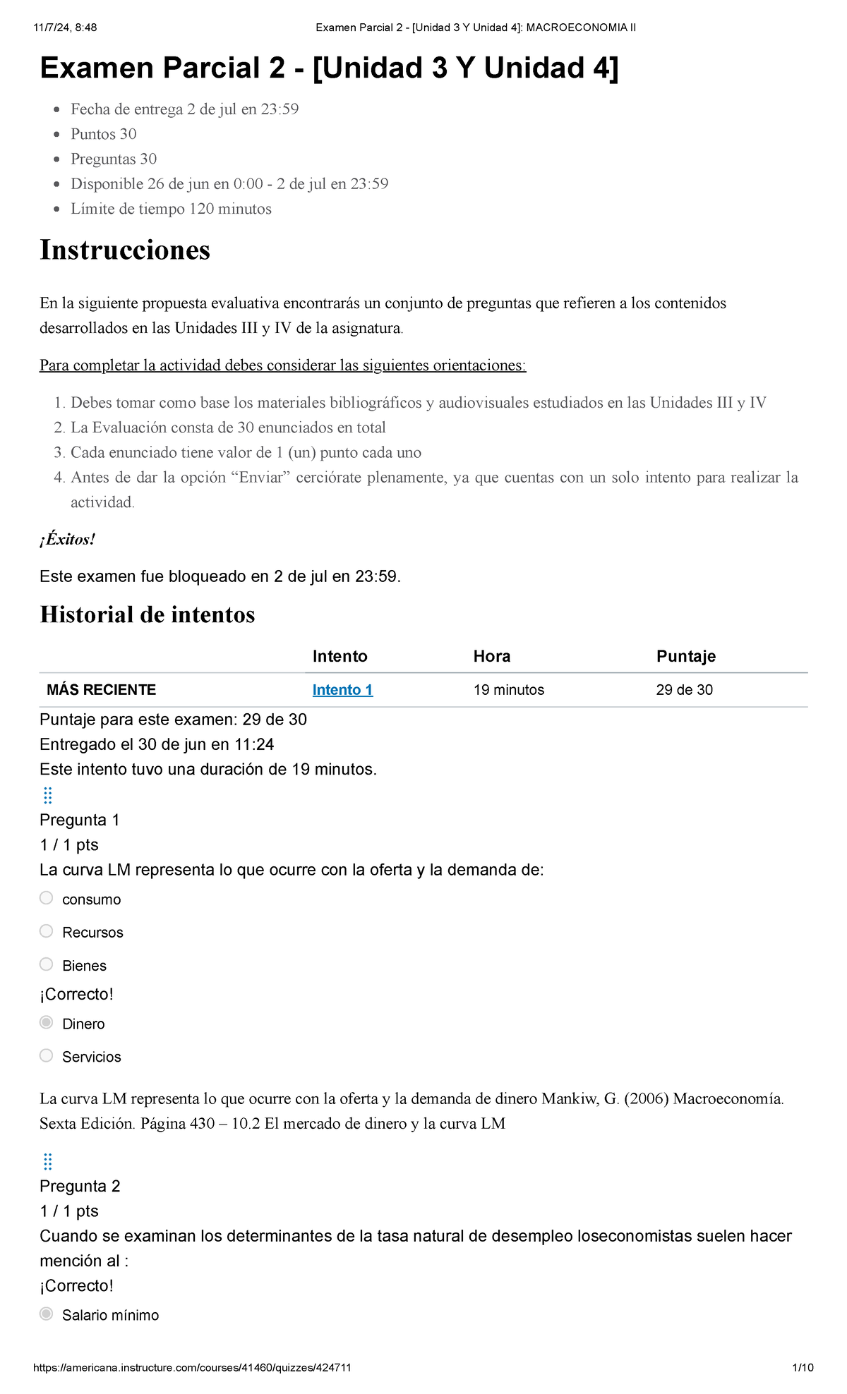 Examen Parcial 2 - [Unidad 3 Y Unidad 4] Macroeconomia II - Examen Parcial 2 - [Unidad 3 Y ...