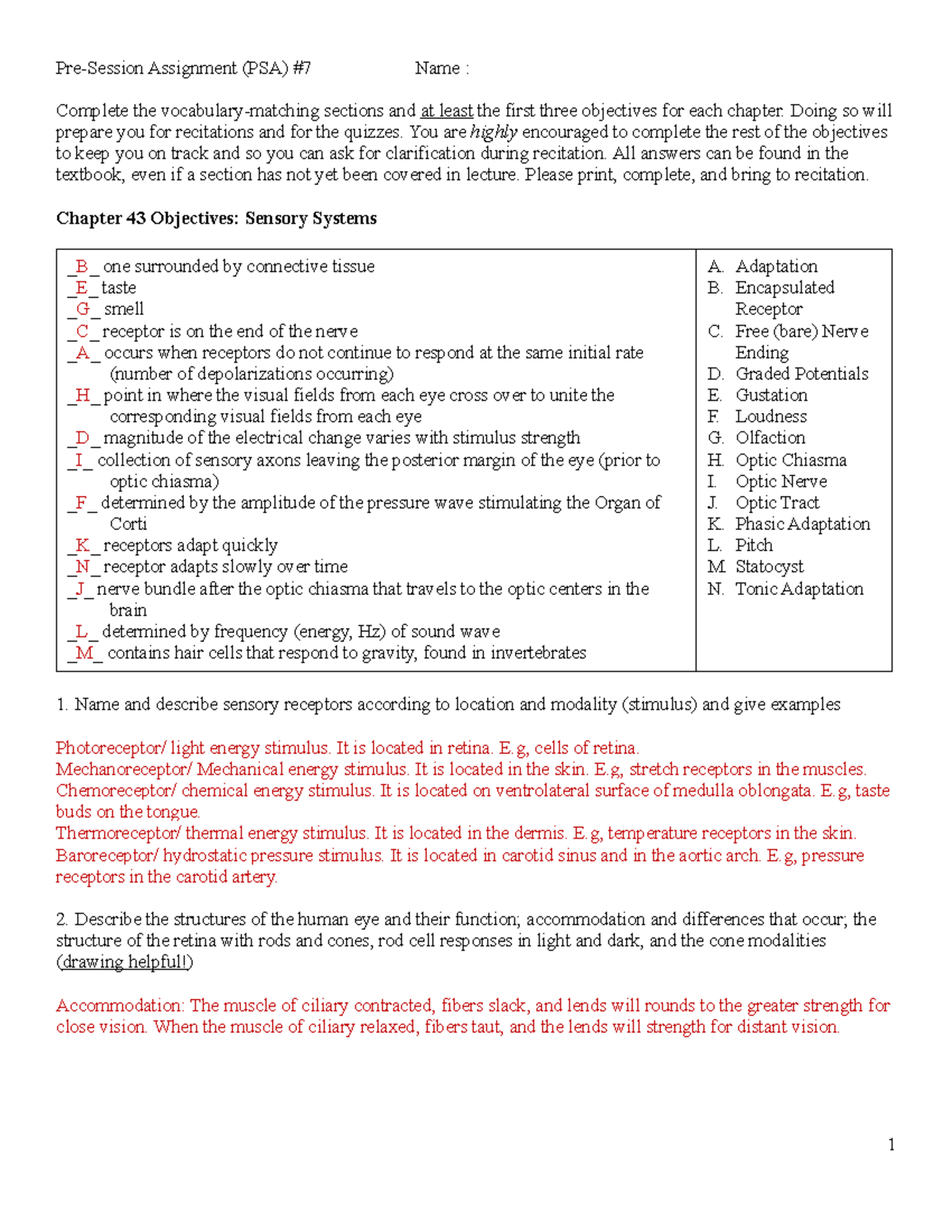 PSA.7 sp18 - The assignment for recitation Bio 103 - Pre-Session Assignment (PSA) #7 Name ...