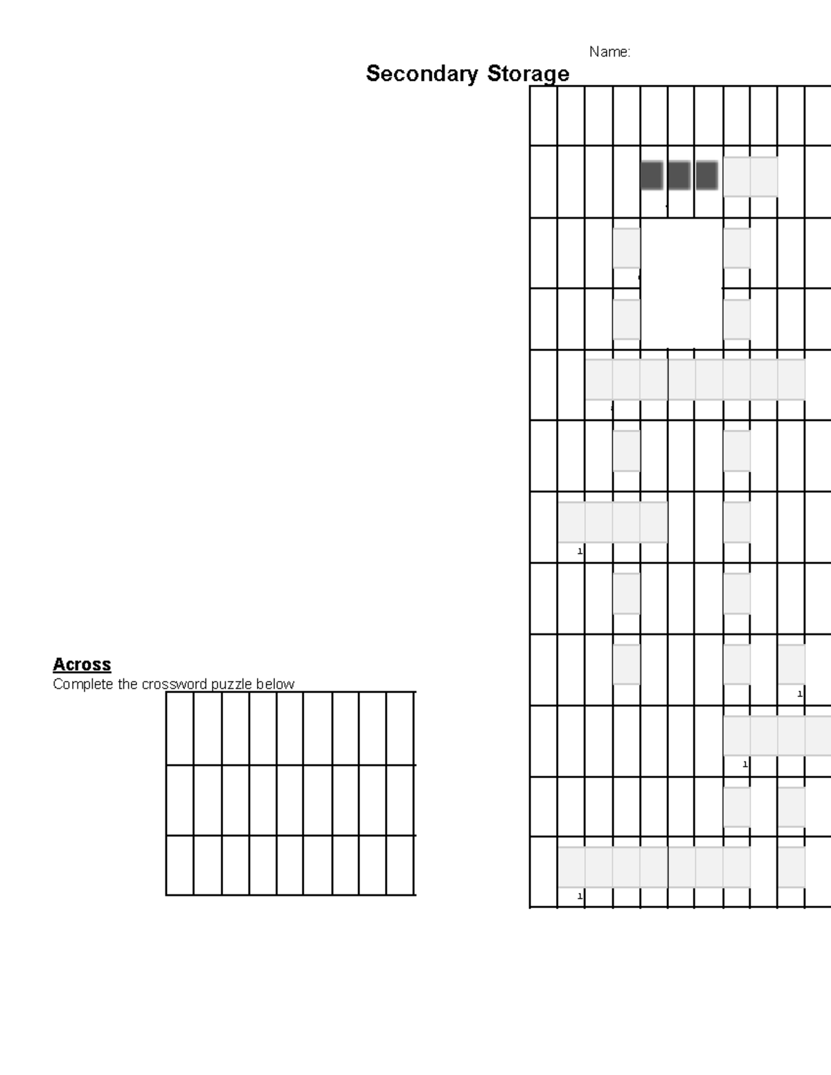 Question secondary storage puzzle - Computer & Information Processing ...