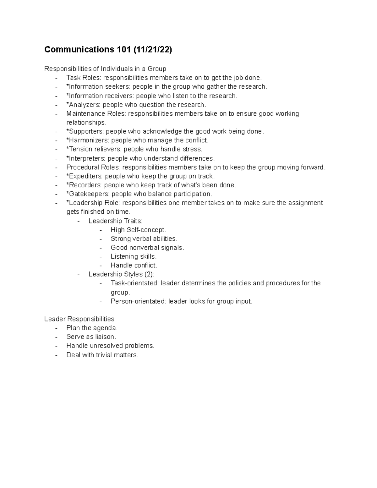 Communications 101 - 11.21.22 - Communications 101 (11/21/22 ...