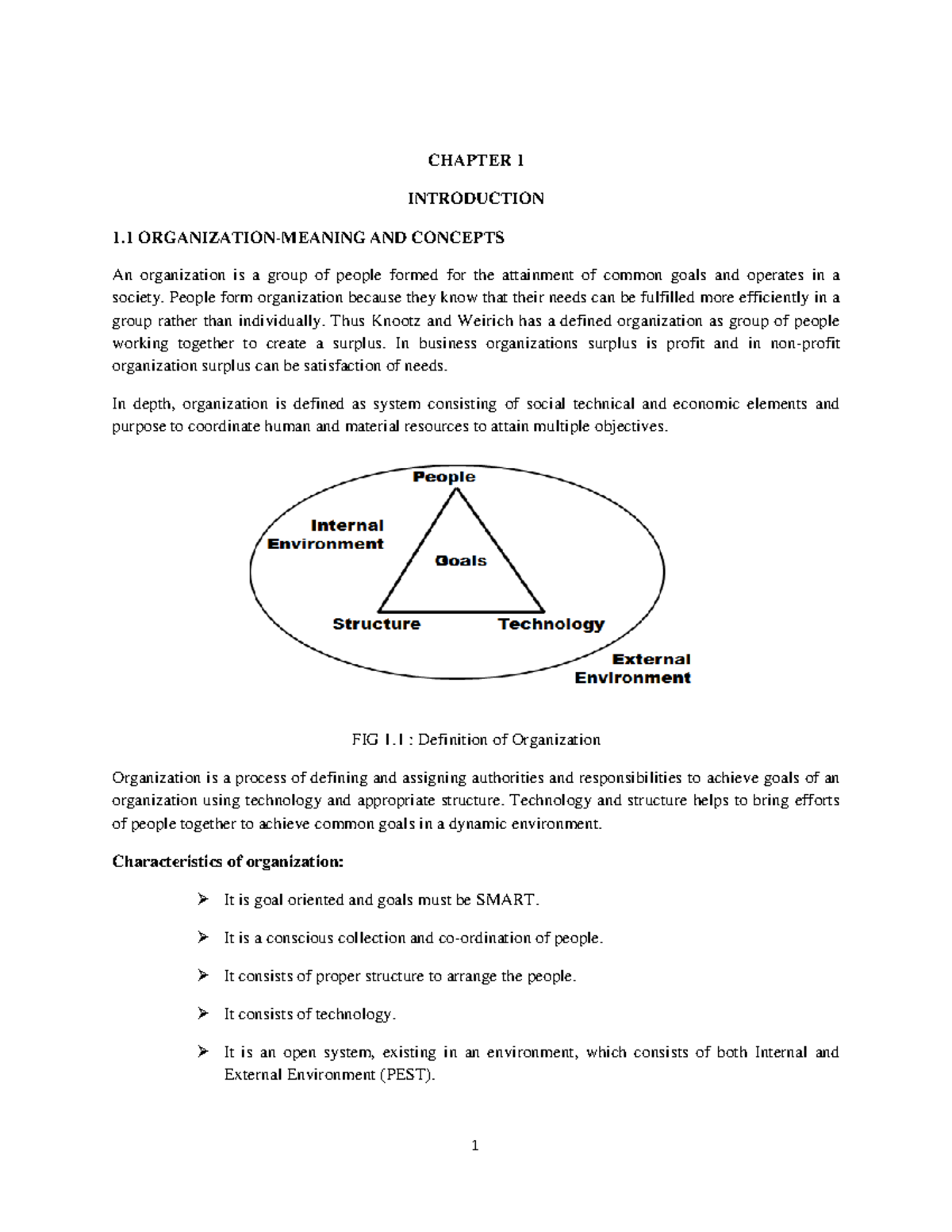Organization and management - CHAPTER 1 INTRODUCTION 1 ORGANIZATION ...