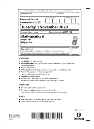 03a igcse maths 4ma1 1h may 2022 examination paper pdf - Centre Number ...