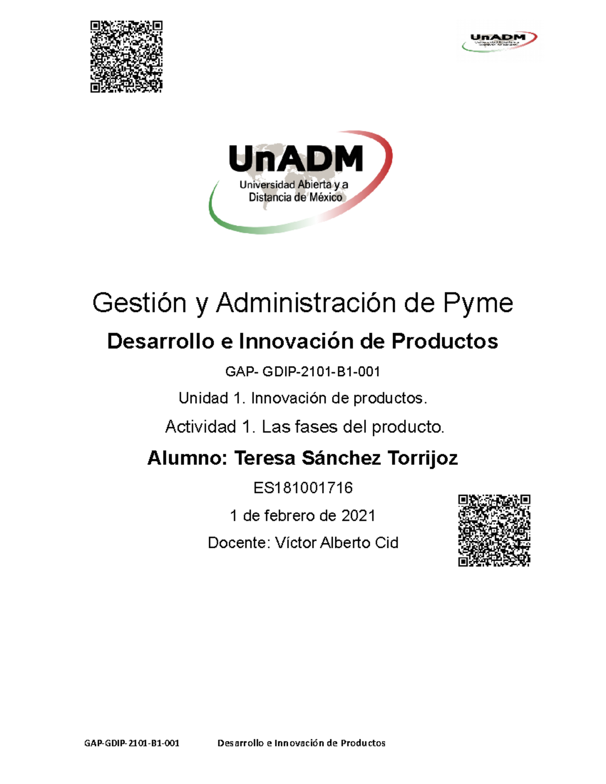 GDIP U1 A1 TEST - Tarea - Gestión y Administración de Pyme Desarrollo e ...
