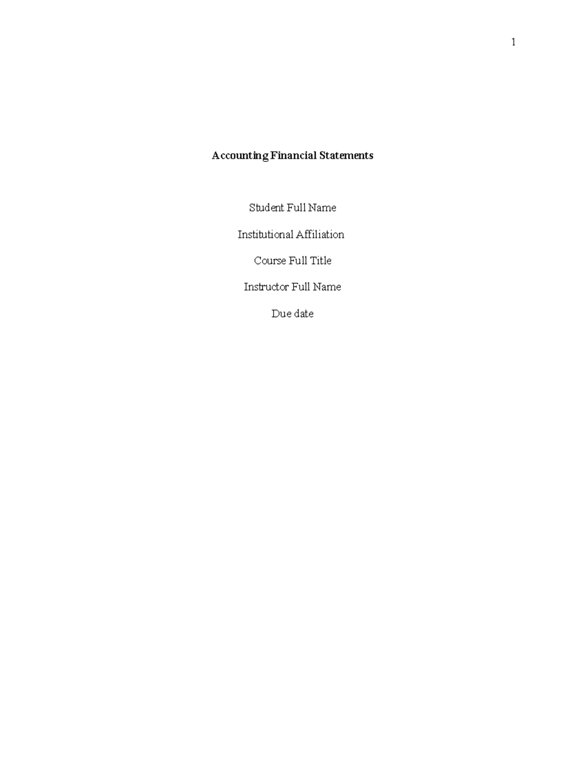 90580 Accounting Financial Statements - Accounting Financial Statements ...
