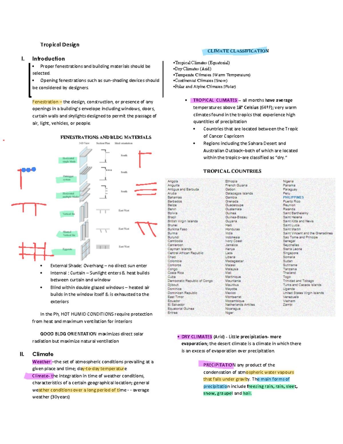 Tropical-Design reviewer - Tropical Design I. Introduction Proper ...
