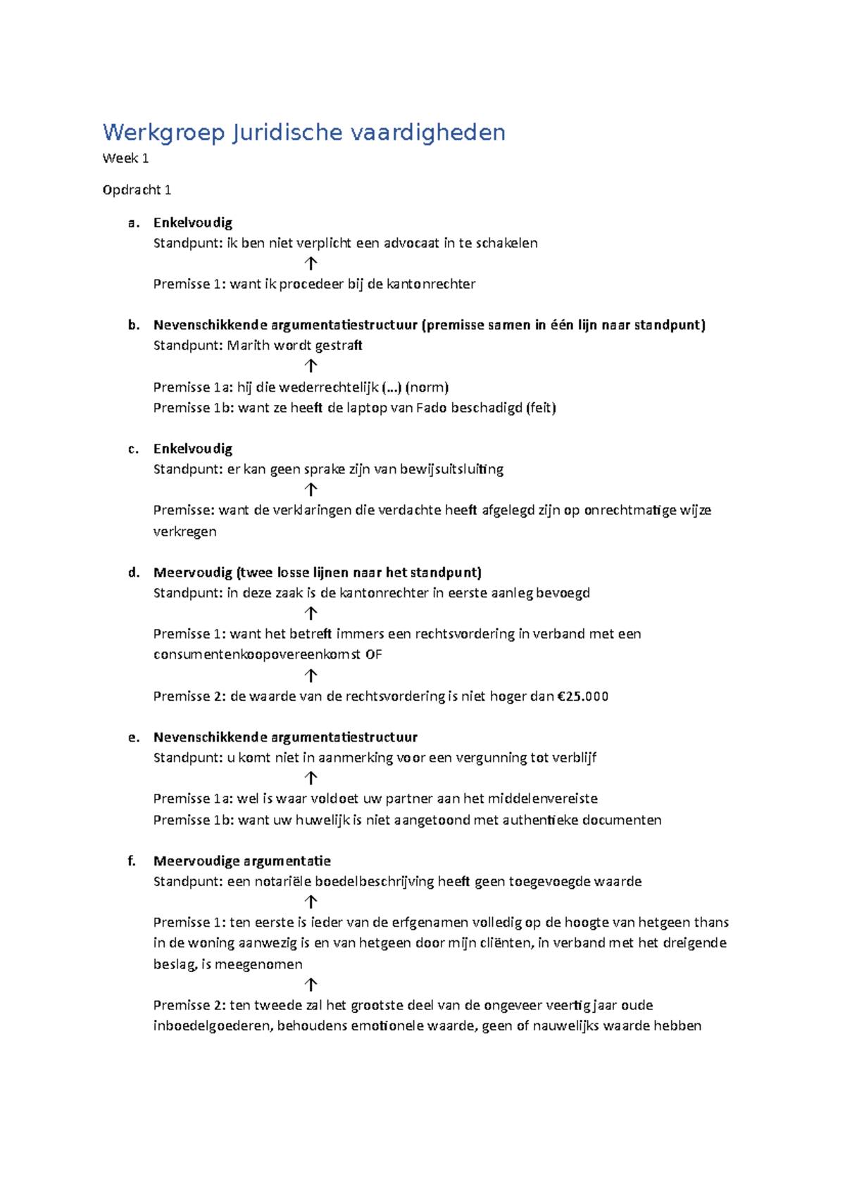 Werkgroep Juridische vaardigheden - Enkelvoudig Standpunt: ik ben niet ...