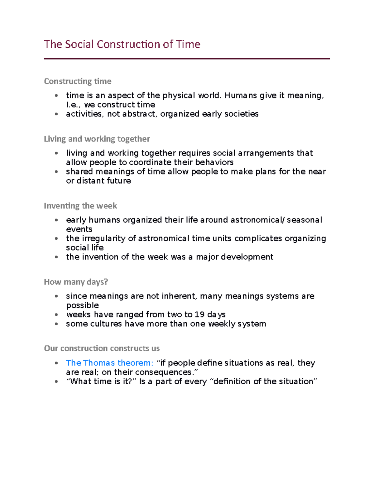 The Social Construction of Time - The Social Construction of Time ...