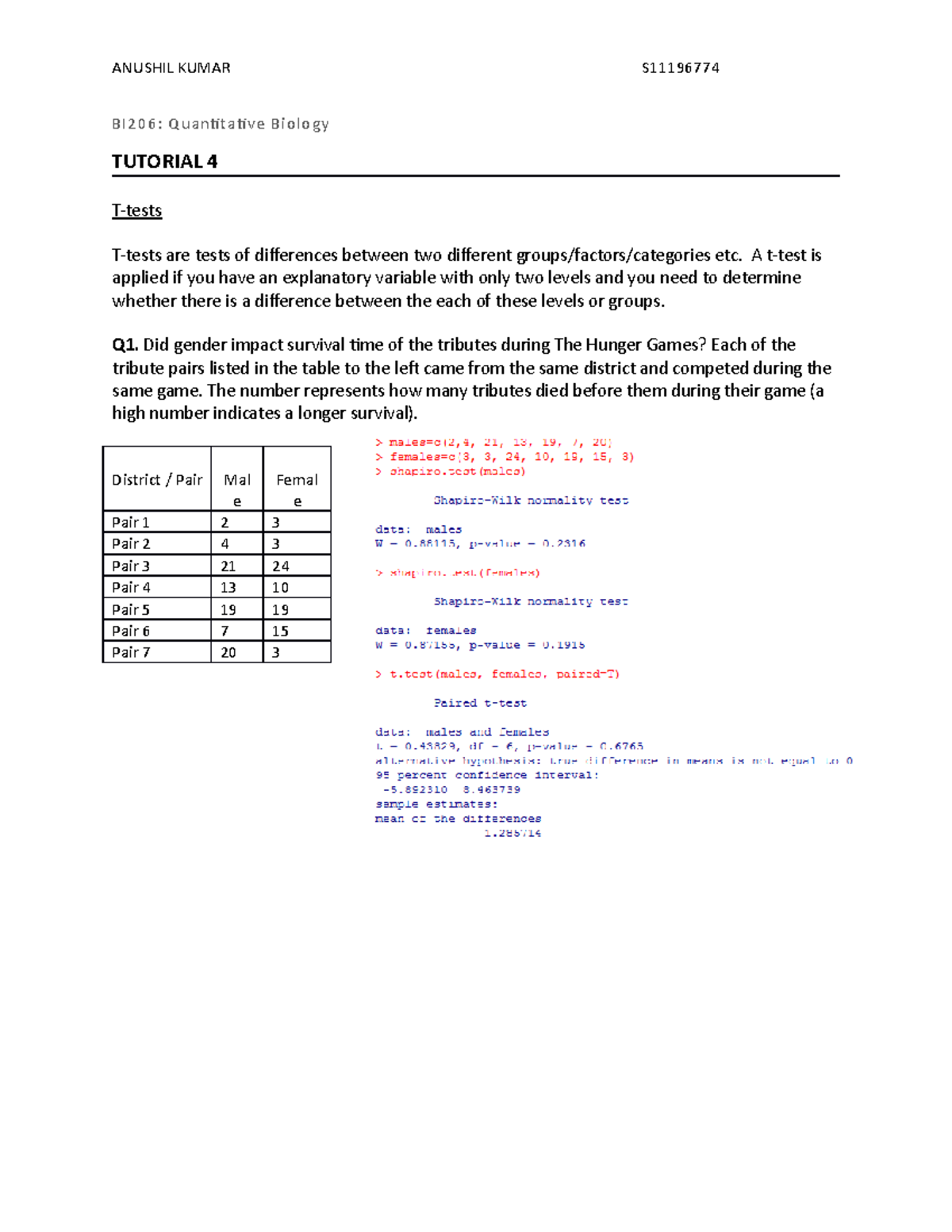 BIO TUT 4 - this tutorial will enable students to answer the questions ...