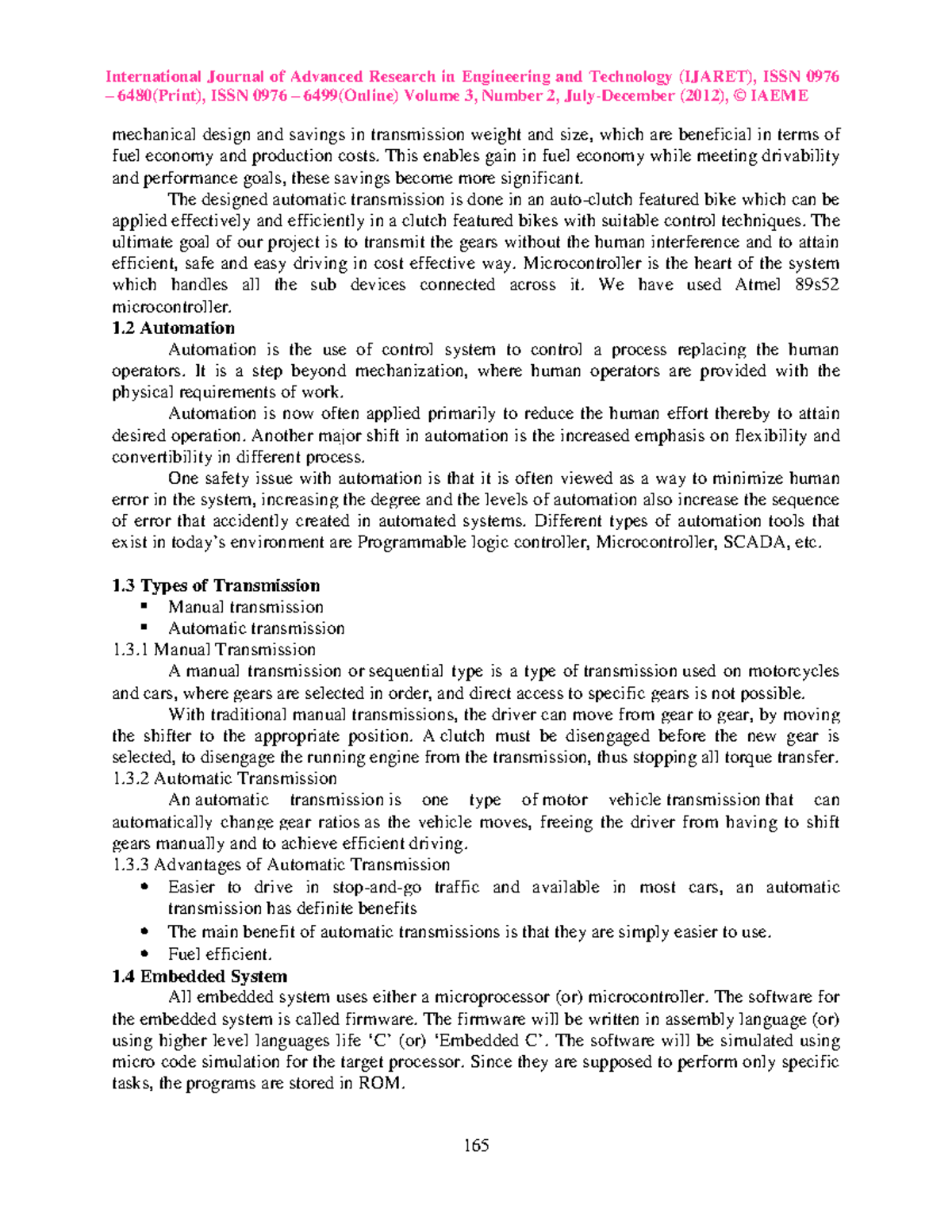 Automaticgeartransmissionintwowheelersusingembeddedsystem-1 ...