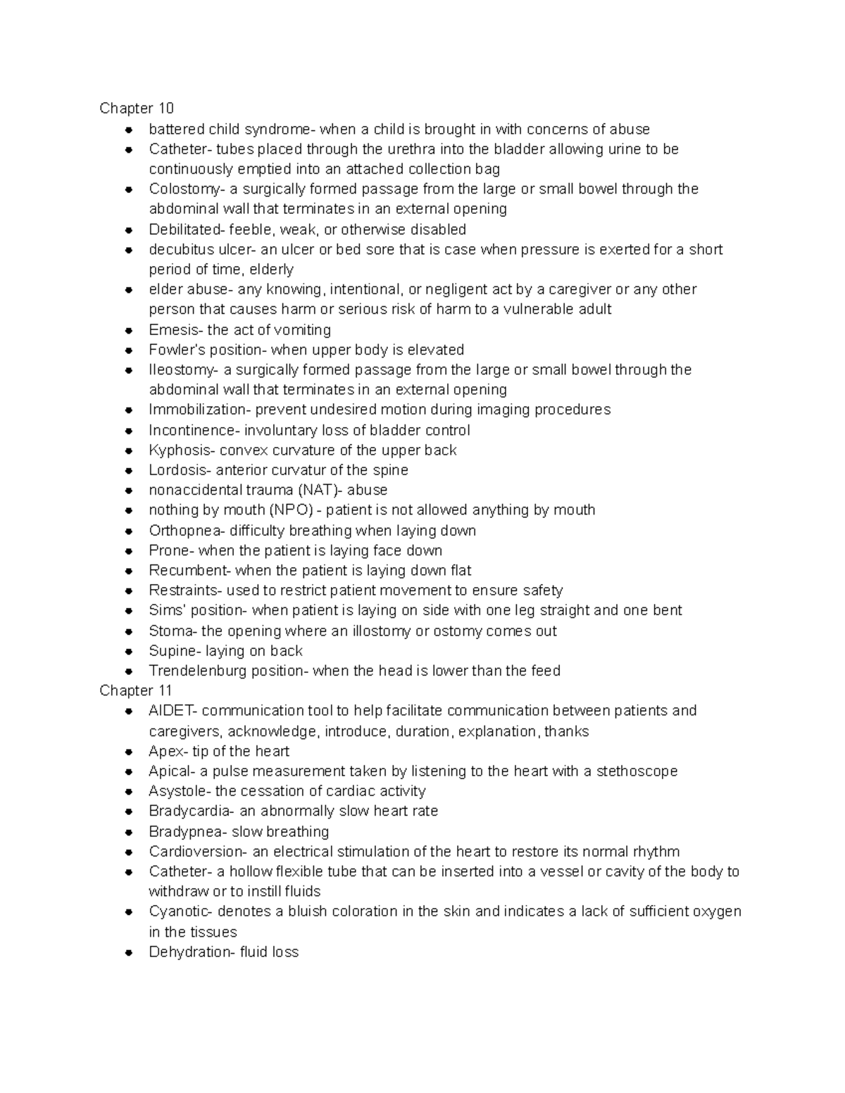 Rad 122 chapter 10-13 vocab - Chapter 10 battered child syndrome- when ...