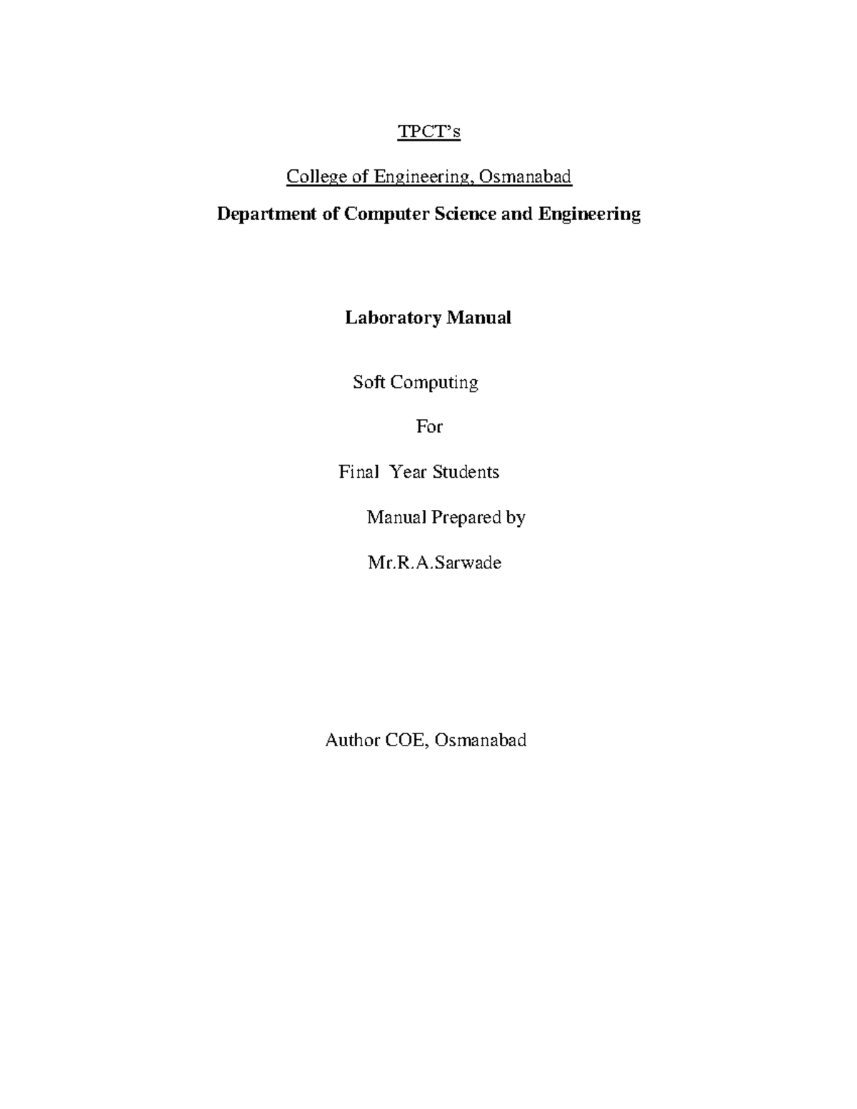 SC-LAB- Manual - TPCT’s College of Engineering, Osmanabad Department of ...