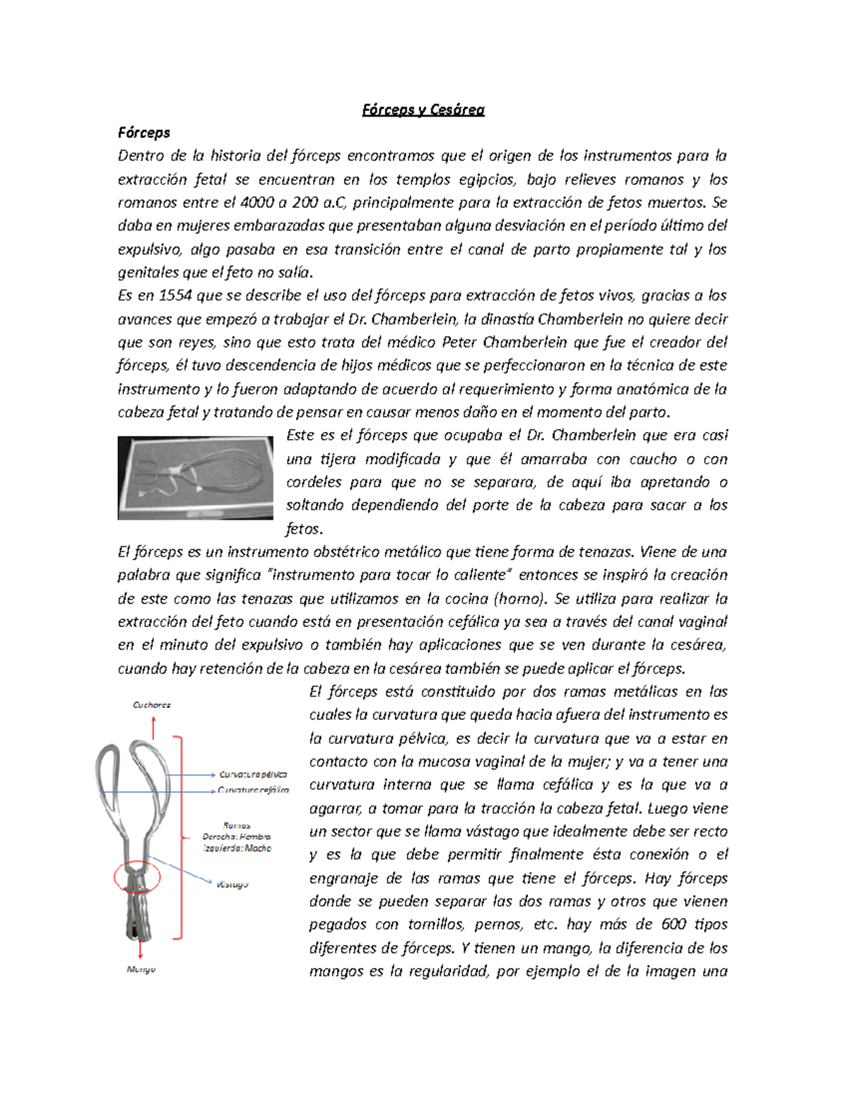 Clase 21 Fórceps y Cesárea - Fórceps y Cesárea Fórceps Dentro de la ...