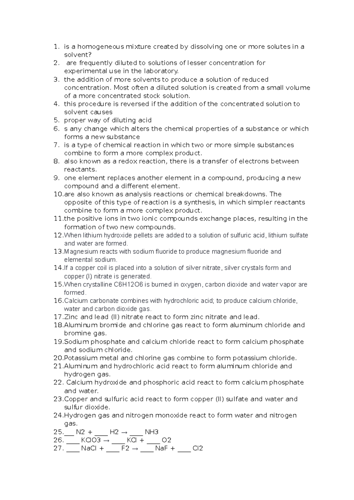 Anch111 lab midterm exam - is a homogeneous mixture created by ...