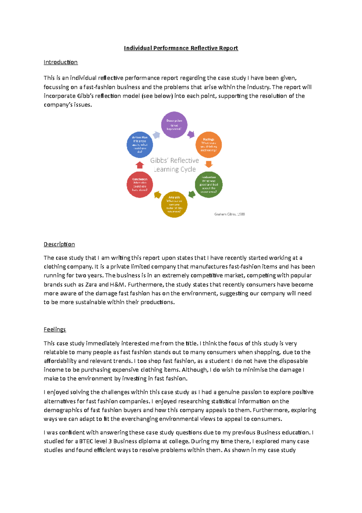 Assessment 2 case study business environment - Individual Performance ...