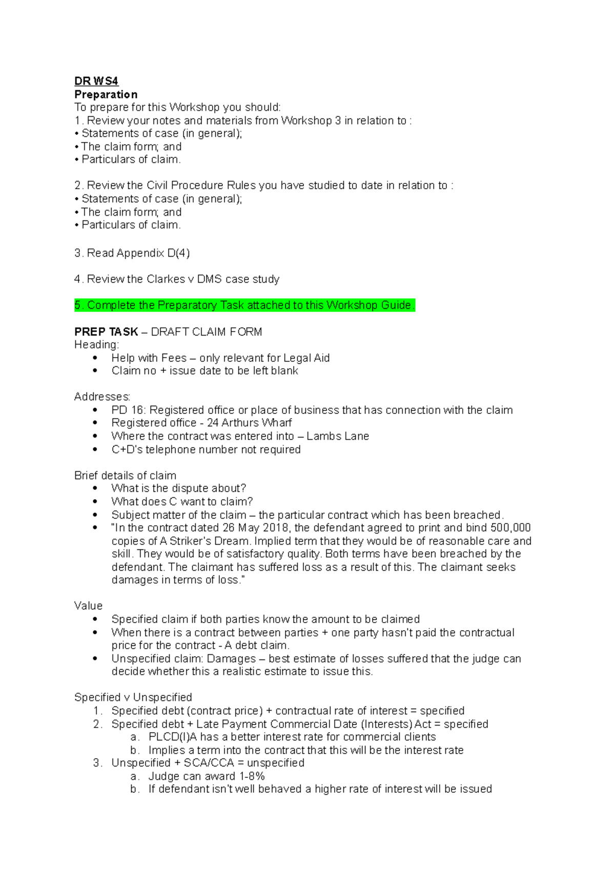 DR WS4 notes - DR WS Preparation To prepare for this Workshop you ...