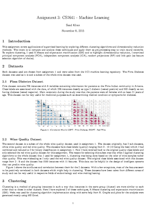 Analysis 1 - Assignment 1 - CS7461 Machine Learning: Assignment 1 ...